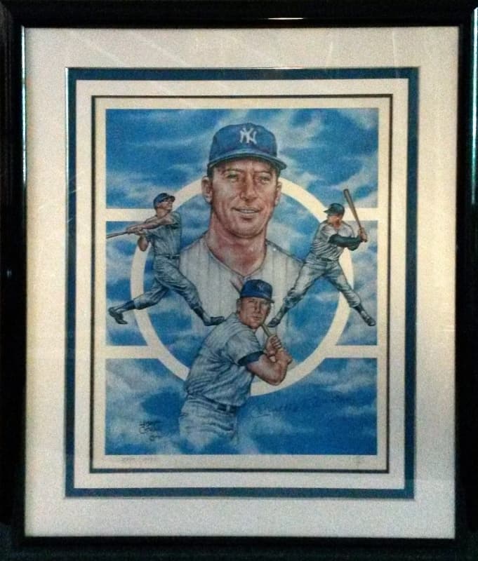 MICKEY MANTLE SIGNED 1983 JOSEPH CATALANO LIMITED EDITION LITHOGRAPH
