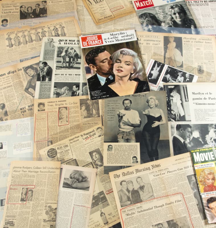 MARILYN MONROE OWNED MEDIUM PRESS ARCHIVE